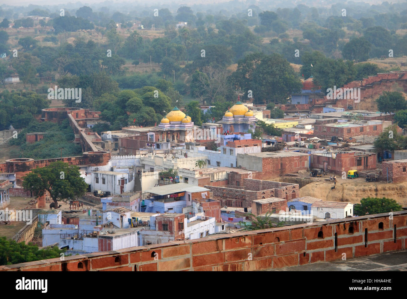 house, building, city, town, india, aerial photograph, style of ...