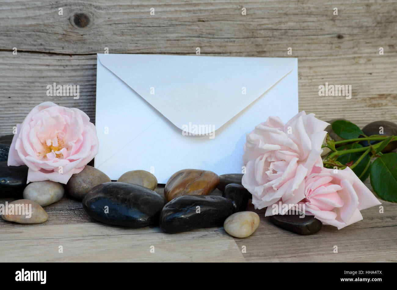 voucher letter with roses Stock Photo - Alamy