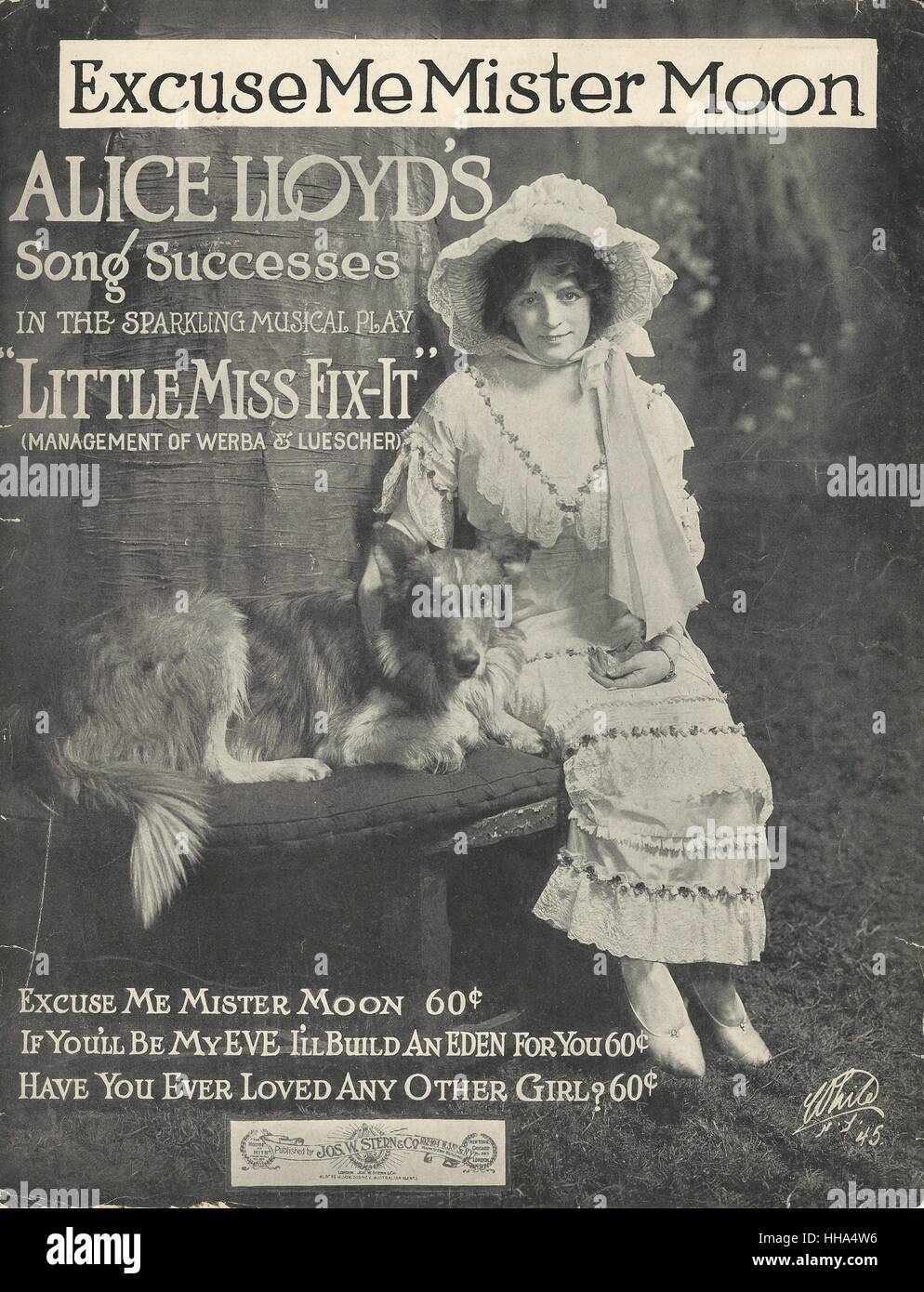 "Little Miss Fix-It" 1911 Musical Sheet Music Cover Stock Photo - Alamy