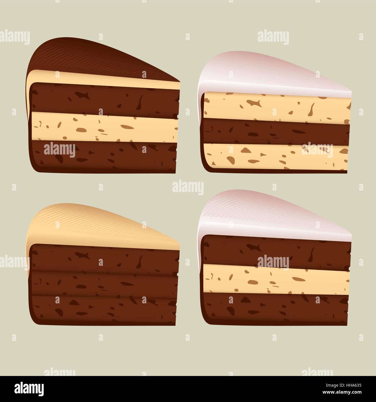 Chocolate biscuit cake on Stock Vector Images - Alamy