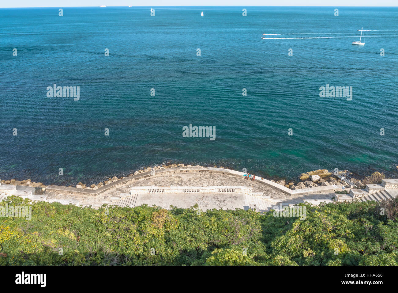 Adriatic sea panorama view from the top in Ancona, Italy Stock Photo ...