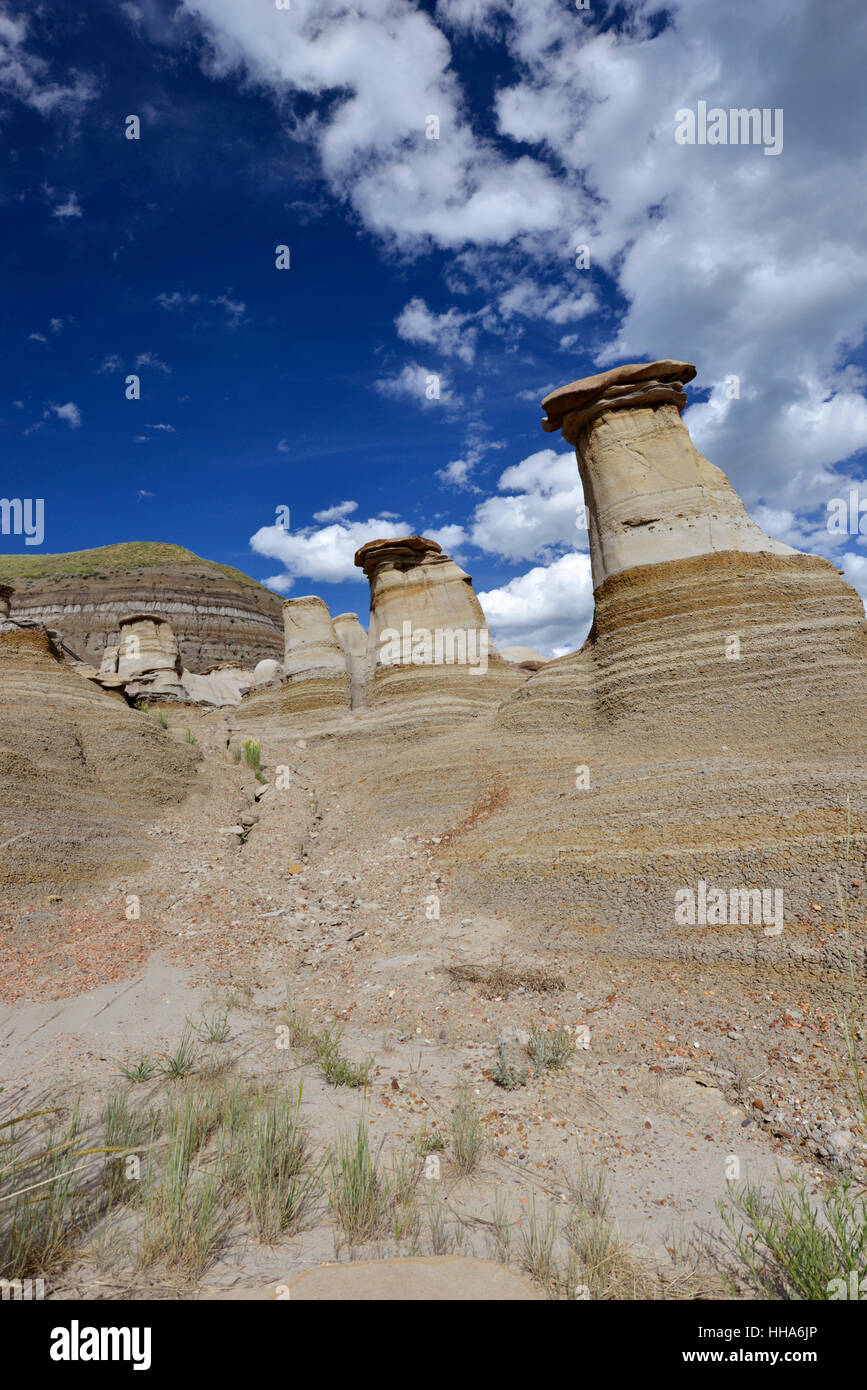 Geological formations known as 'hoodoos'; the result of erosion ...
