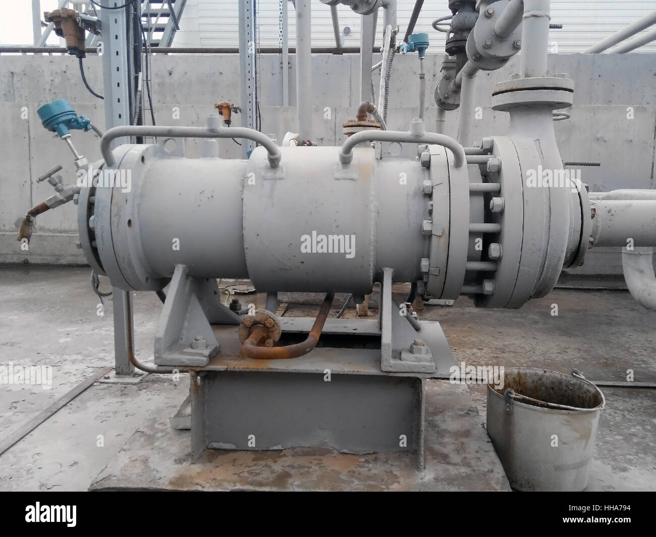 The pump for pumping of oil and products. Oil refinery. Equipment for ...