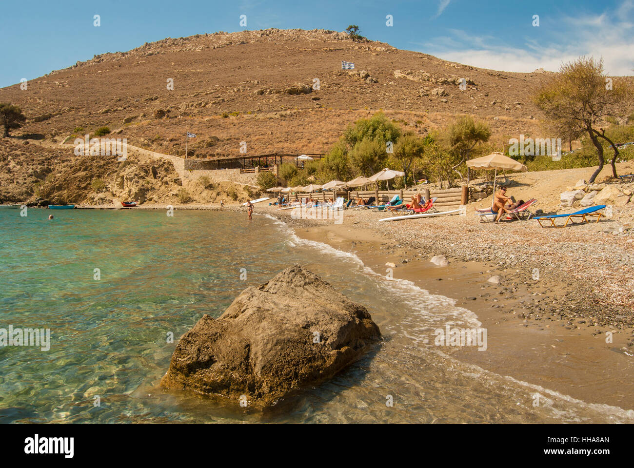 The beach at Toli on the greek island of Symi greece Stock Photo - Alamy