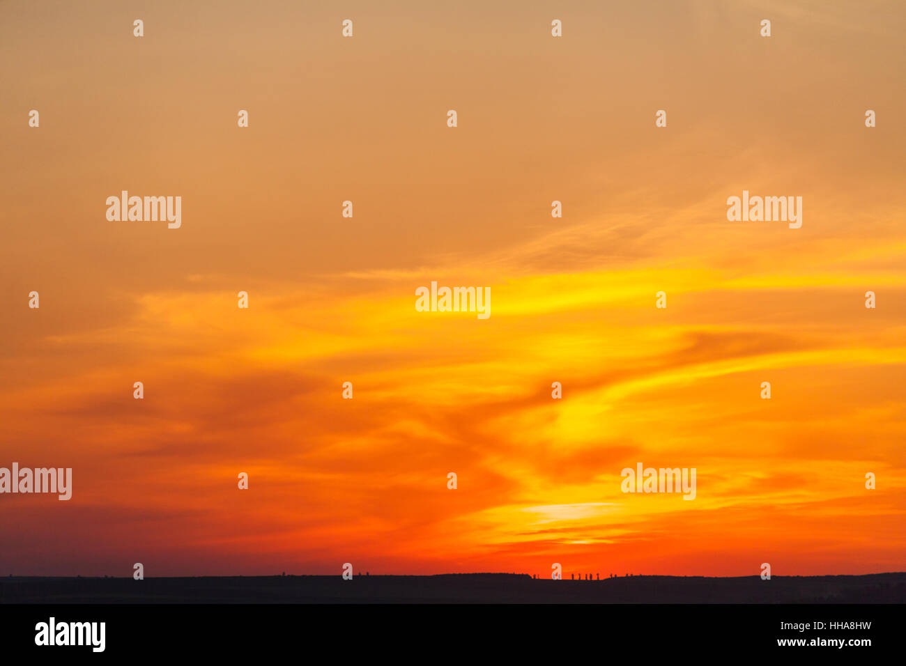 Red orange sky at sunset Stock Photo - Alamy