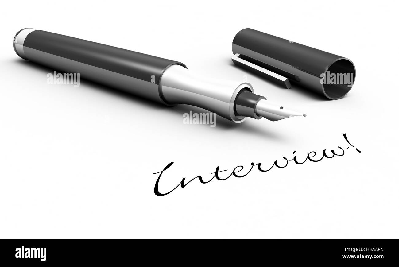 interview - pen concept Stock Photo - Alamy