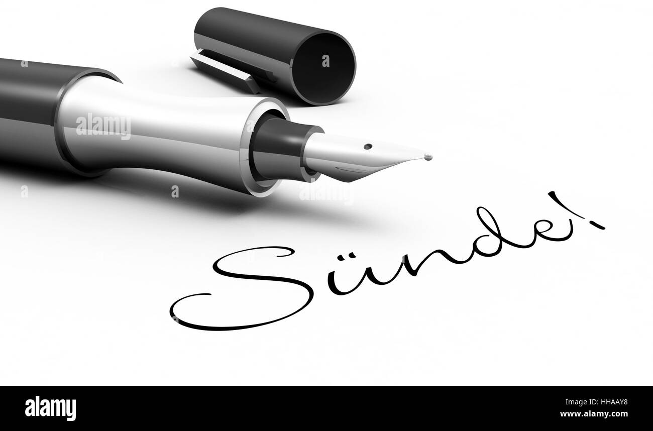 sin - pen concept Stock Photo - Alamy