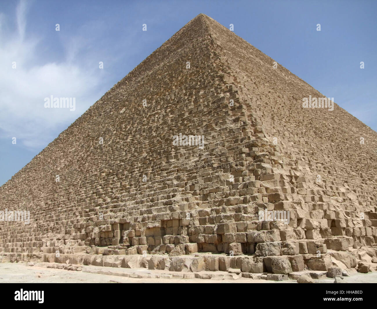 sunny illuminated scenery around Giza Necropolis in Egypt including a ...