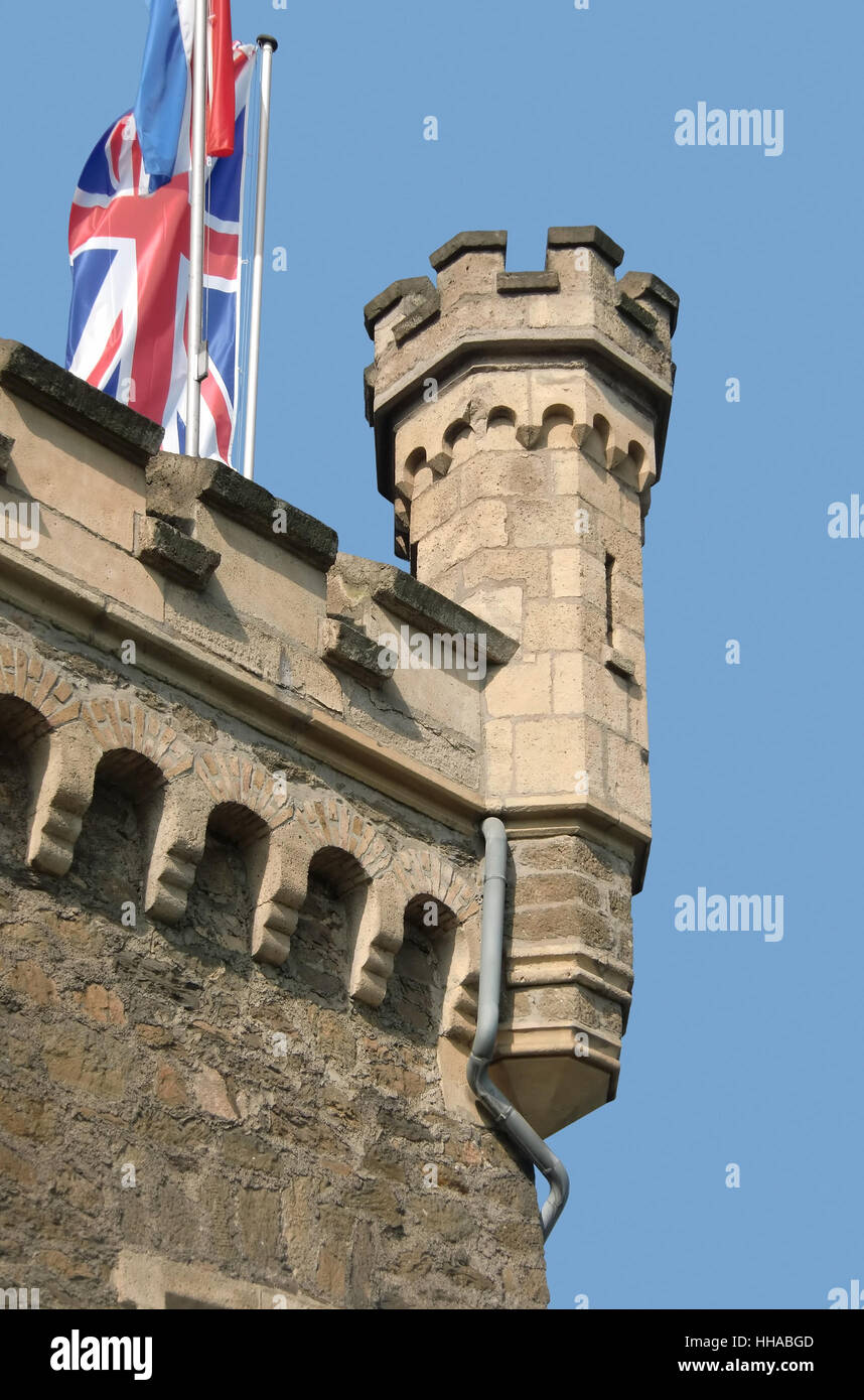 detail of the "Wilhelmsturm" at Castle Dillenburg in Germany Stock ...
