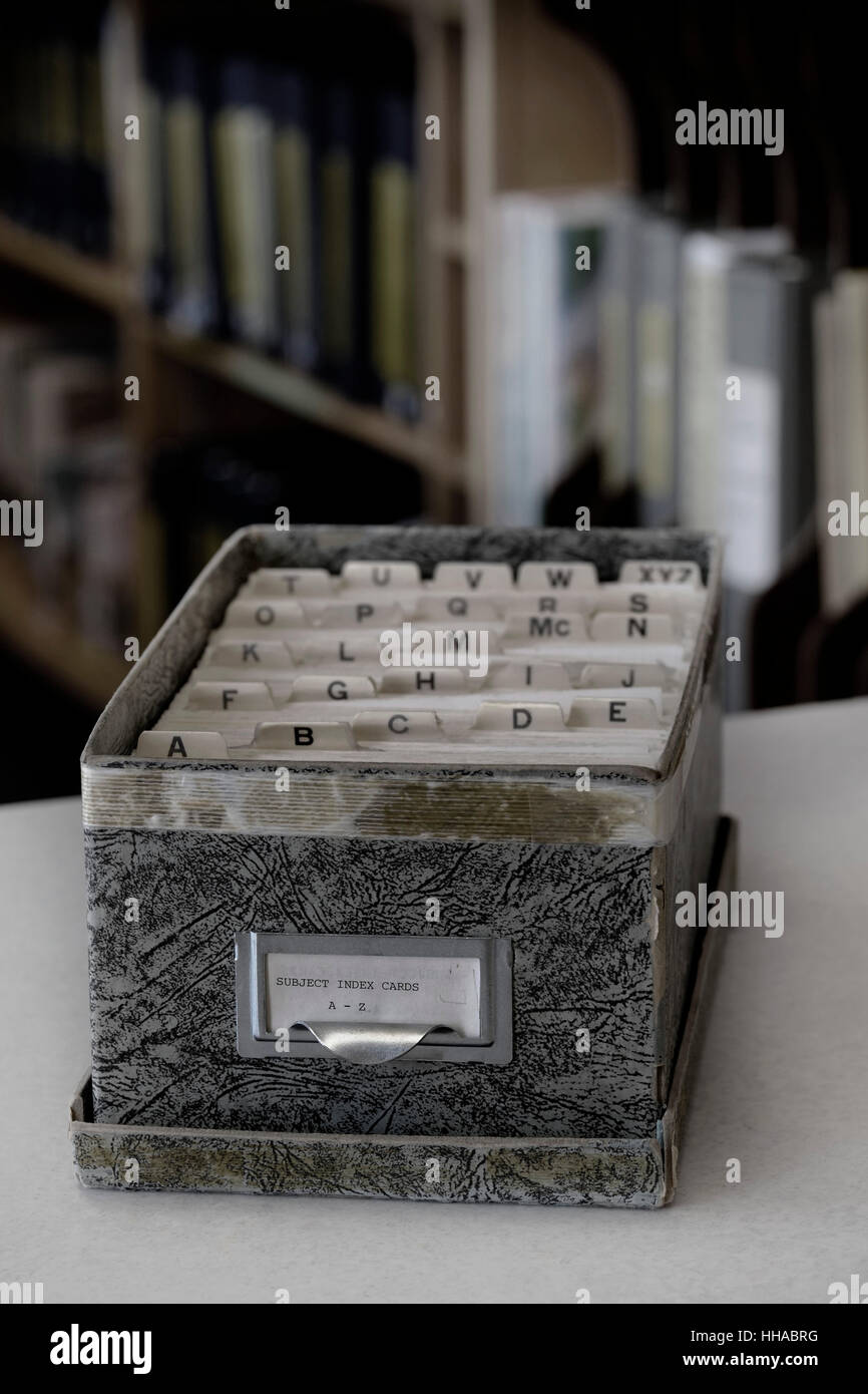 Index cards for business school home library organization Stock Photo ...