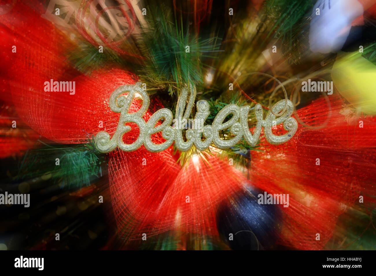 Believe and christmas ornaments hi-res stock photography and images - Alamy