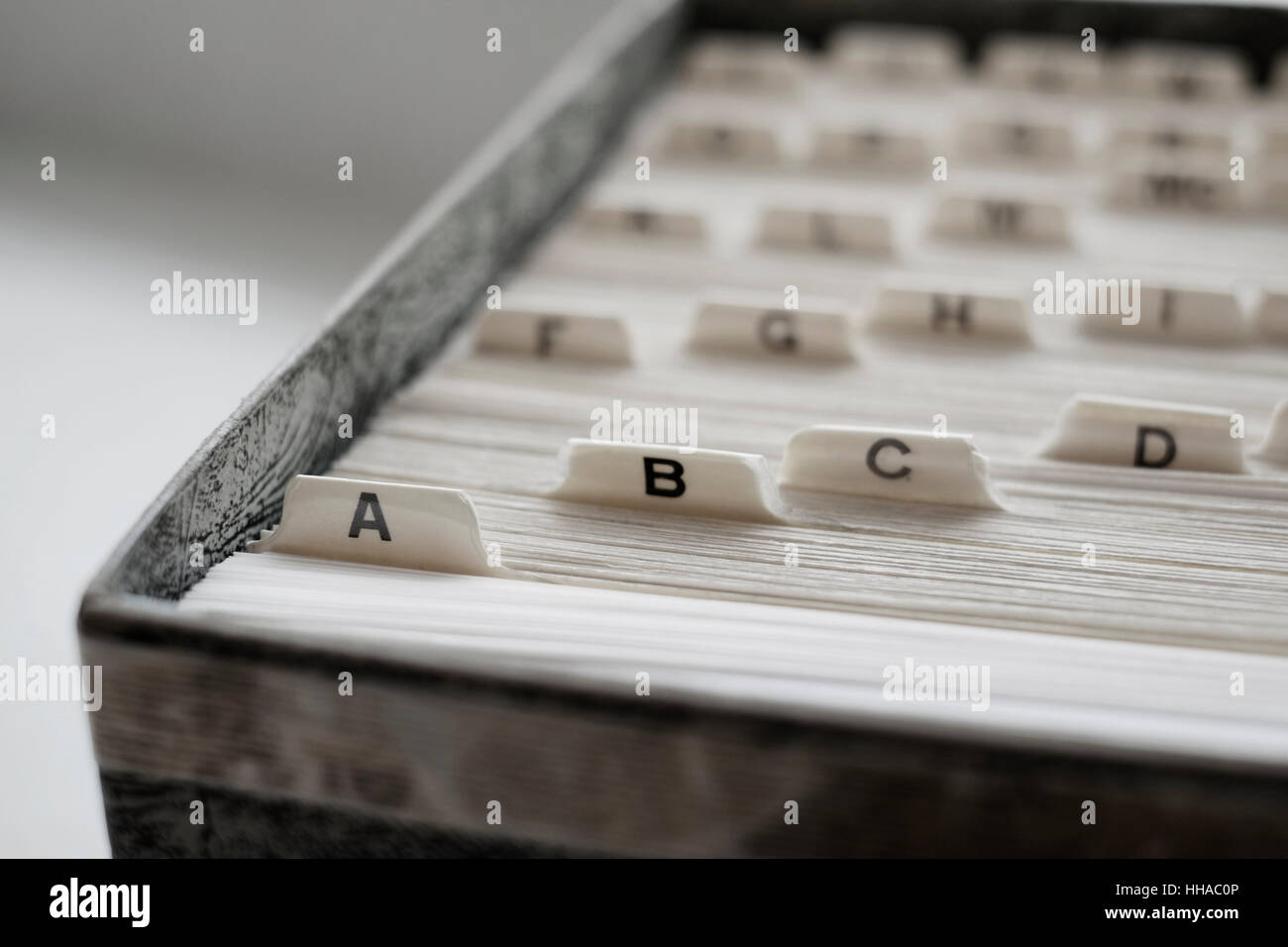 Index cards for organizing business contacts and information Stock ...