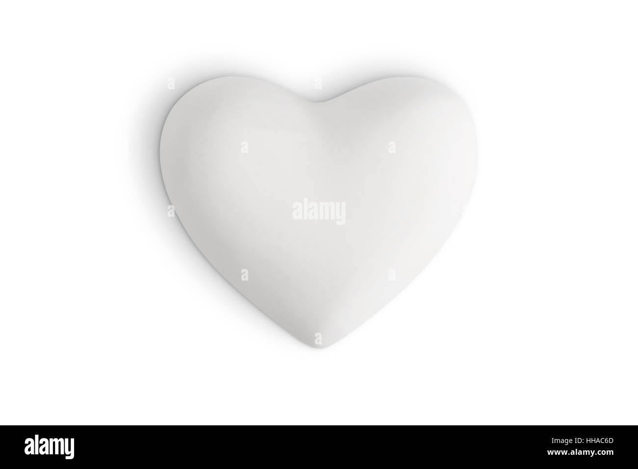 White love heart on a white background Stock Photo - Alamy