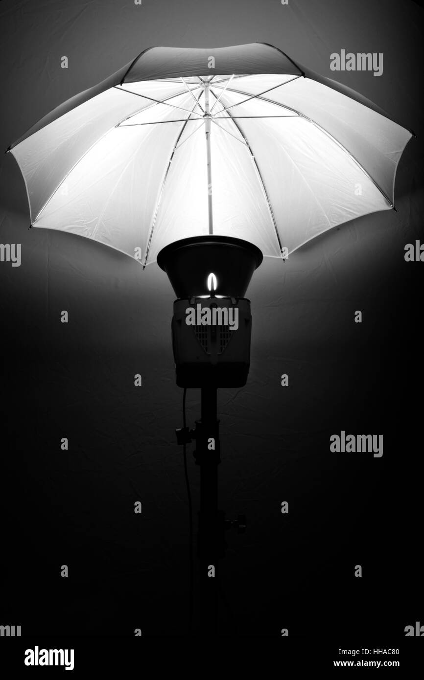 Photography studio flash strobe for light and picture taking Stock ...