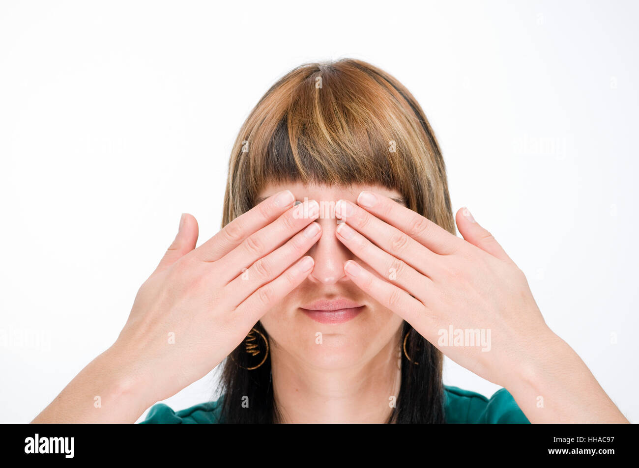closed eyes of woman Stock Photo - Alamy