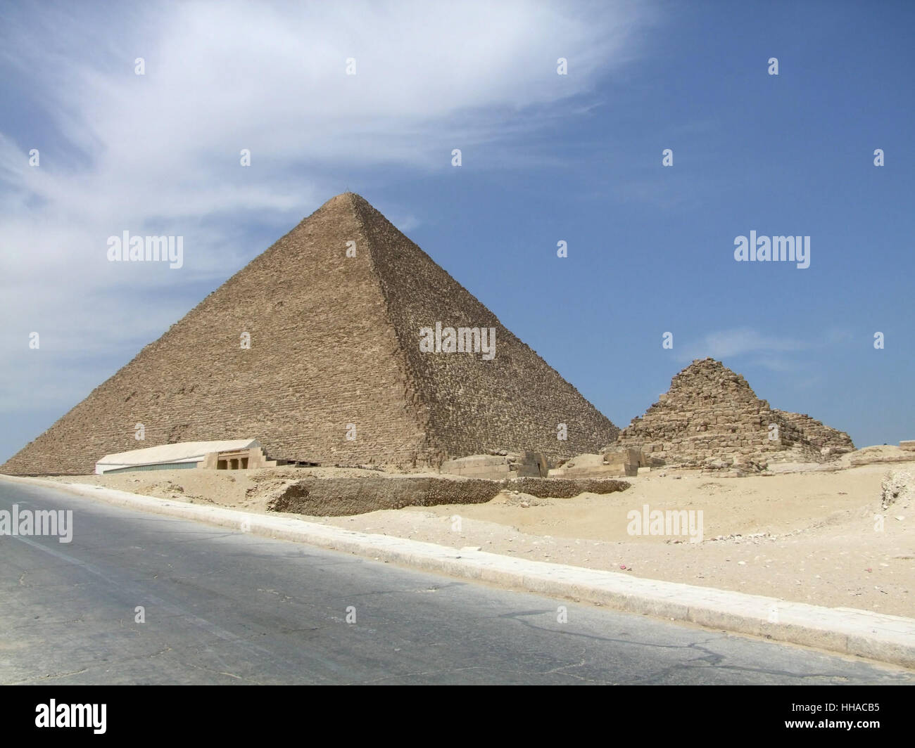 sunny roadside scenery around Giza Necropolis in Egypt Stock Photo - Alamy