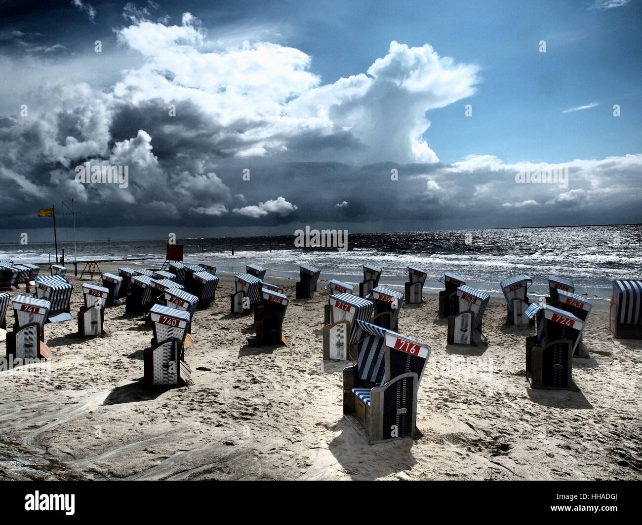 on the beach of norderney Stock Photo - Alamy