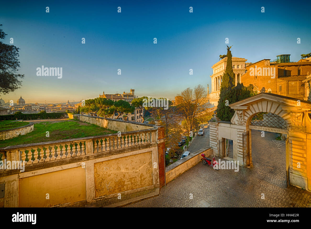 Panoramic view of historic center of Rome, Italy Stock Photo - Alamy