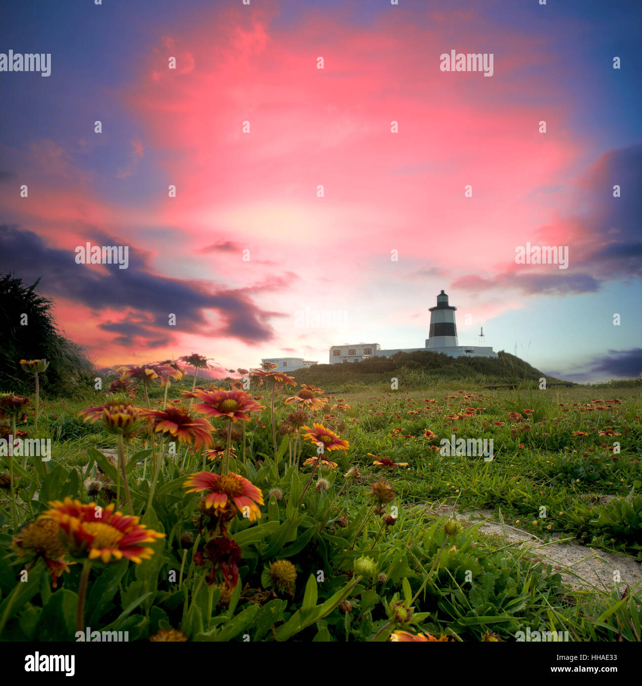 sign, signal, station, tower, night, nighttime, navigation, sunset ...