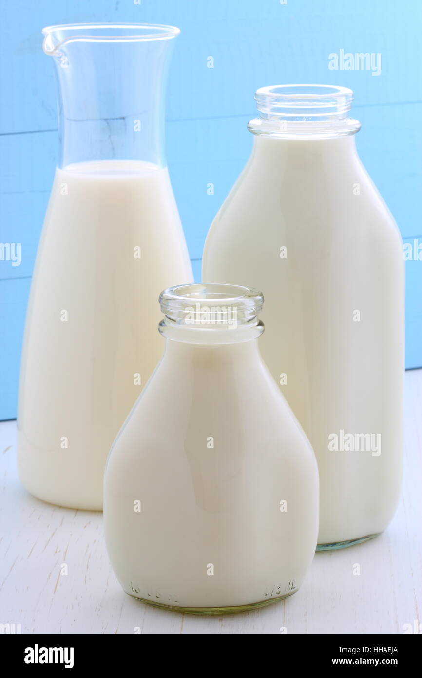 Delicious fresh milk, one of the primary sources of nutrition Stock ...