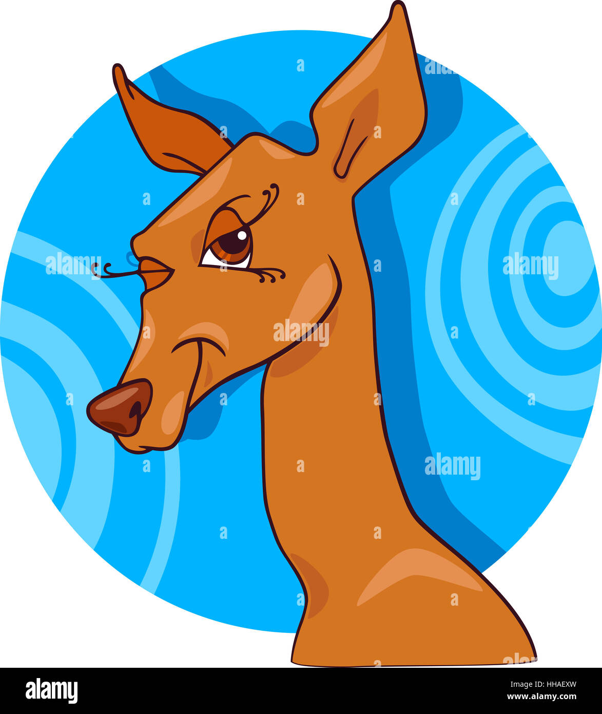 female, animal, illustration, deer, cartoon, maddening, pert ...