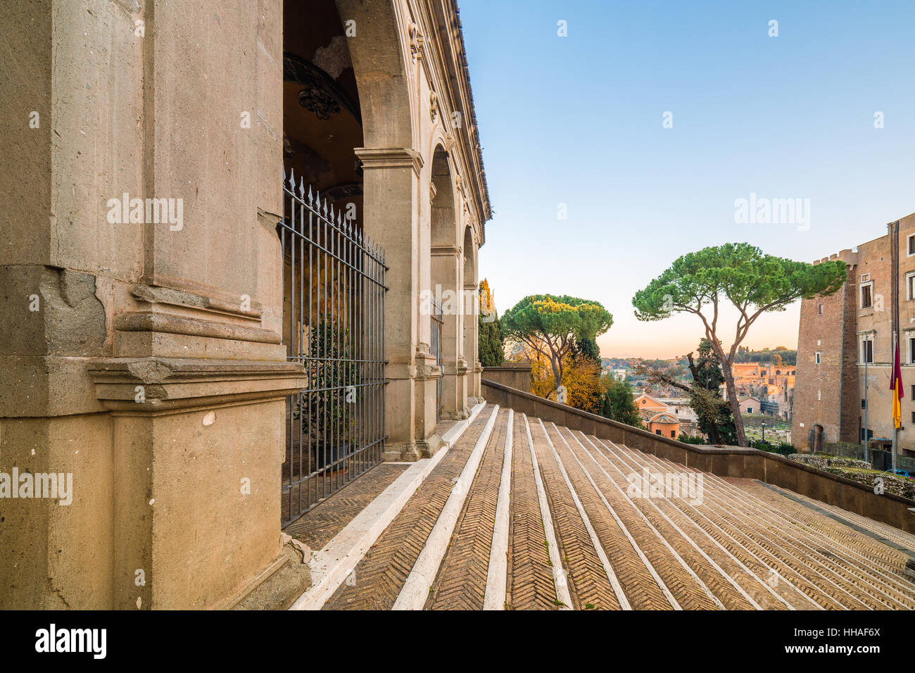 stairway in a monument in Rome, Italy Stock Photo - Alamy
