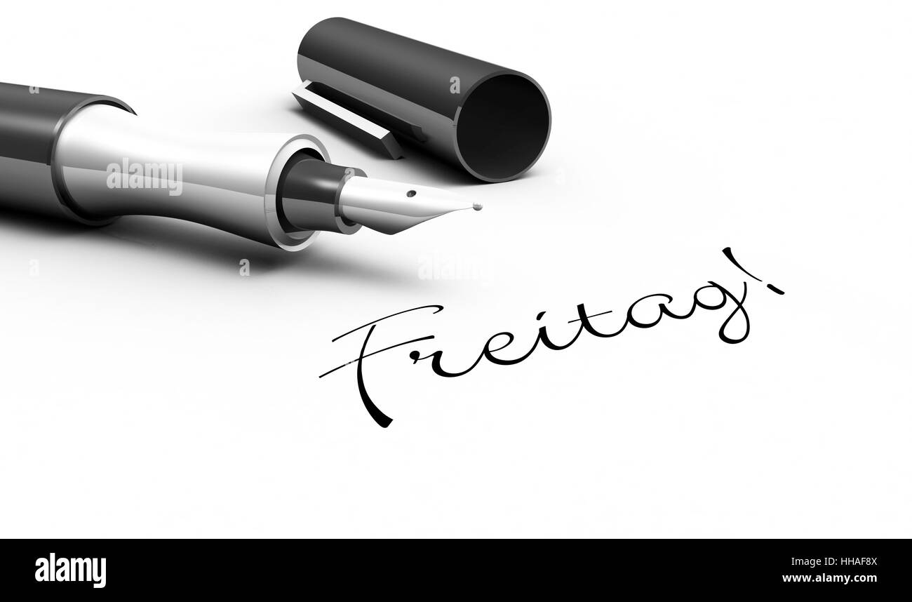 friday - pen concept Stock Photo - Alamy