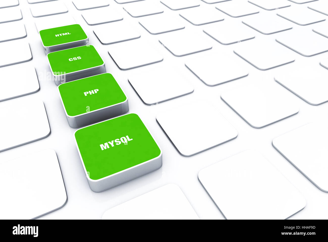 3d pads green - html css php mysql 6 Stock Photo - Alamy 3d pads green - html css php mysql 6 Stock Photo - Alamy
