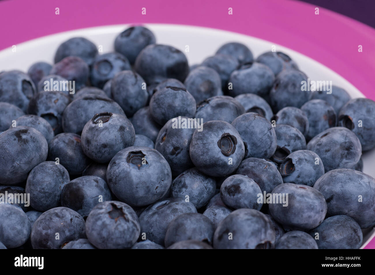 blue blueberries on a plate Stock Photo - Alamy