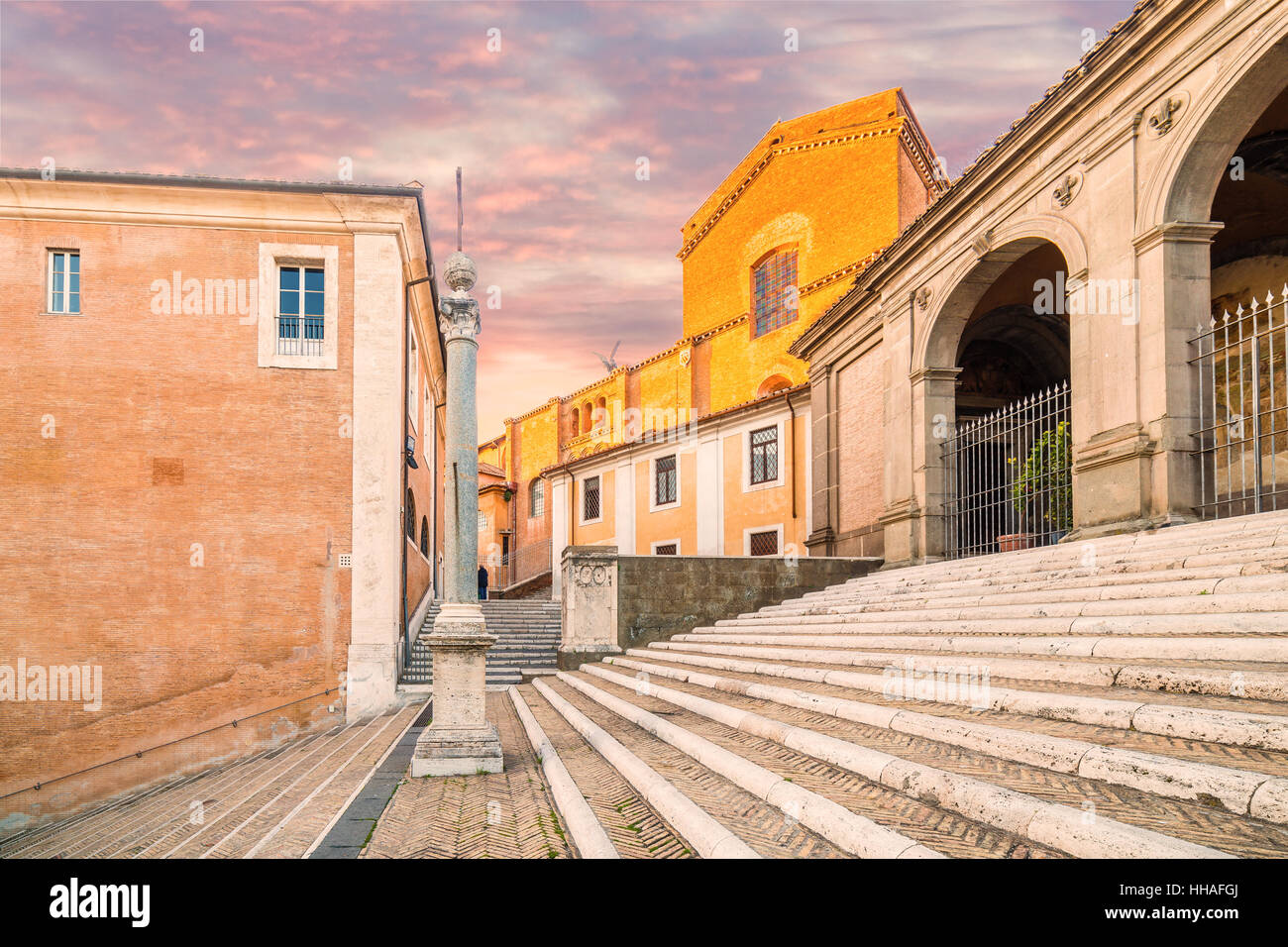 stairway in a monument in Rome, Italy Stock Photo - Alamy