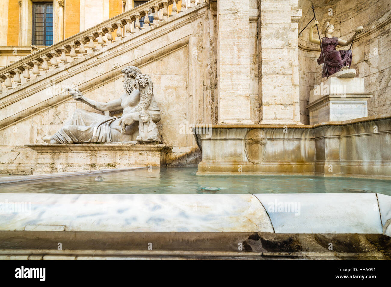 Ancient fountain in Rome, Italy Stock Photo - Alamy