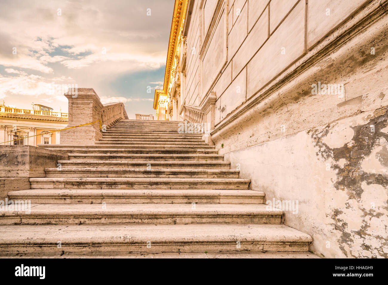 stairway in a monument in Rome, Italy Stock Photo - Alamy