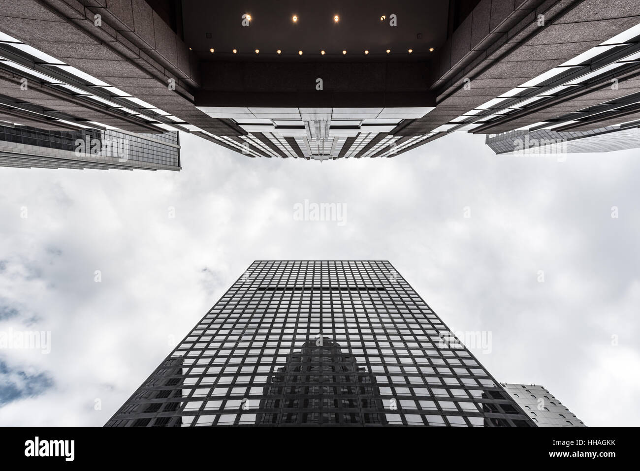 New york skyscrapers looking up hi-res stock photography and images - Alamy