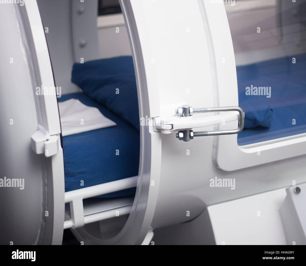 Hyperbaric Oxygen therapy tank HBOT chamber in hospital clinicused for ...