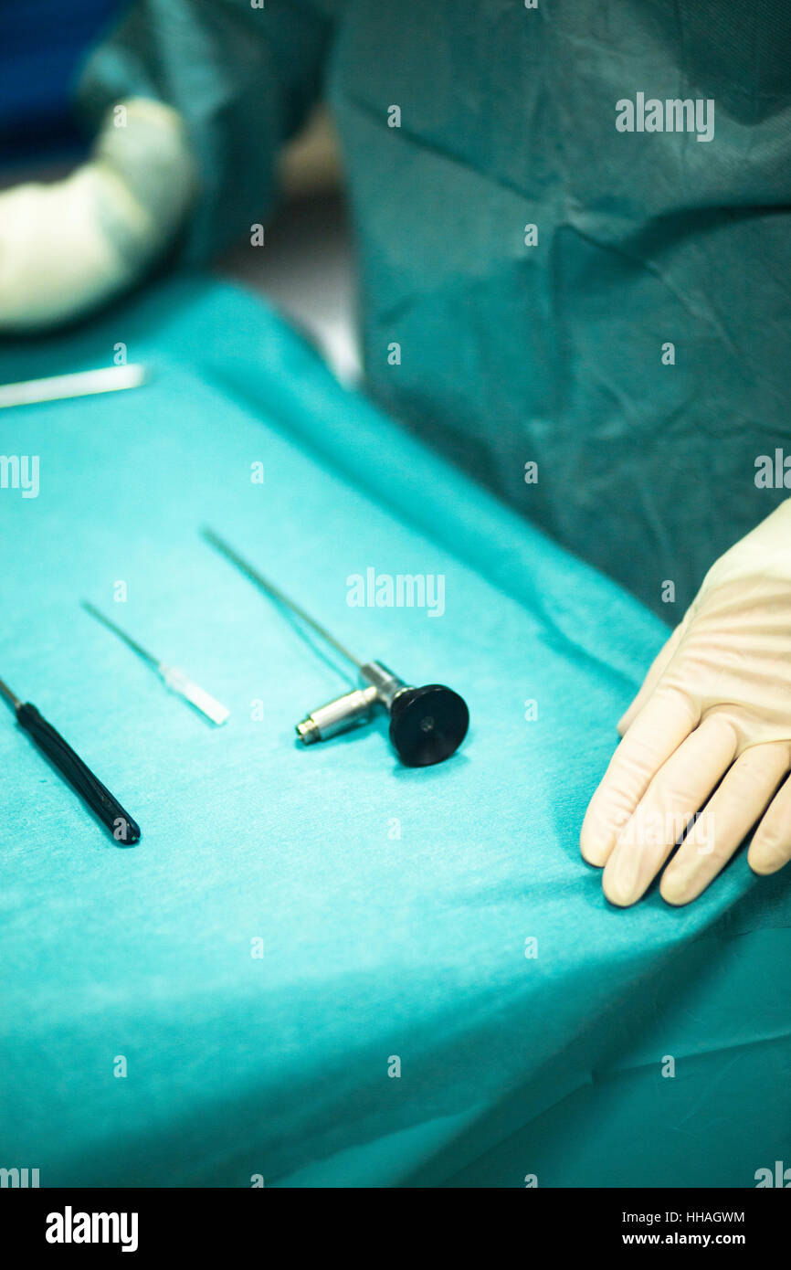Surgery instrumentation in emergency room operating theater operation ...