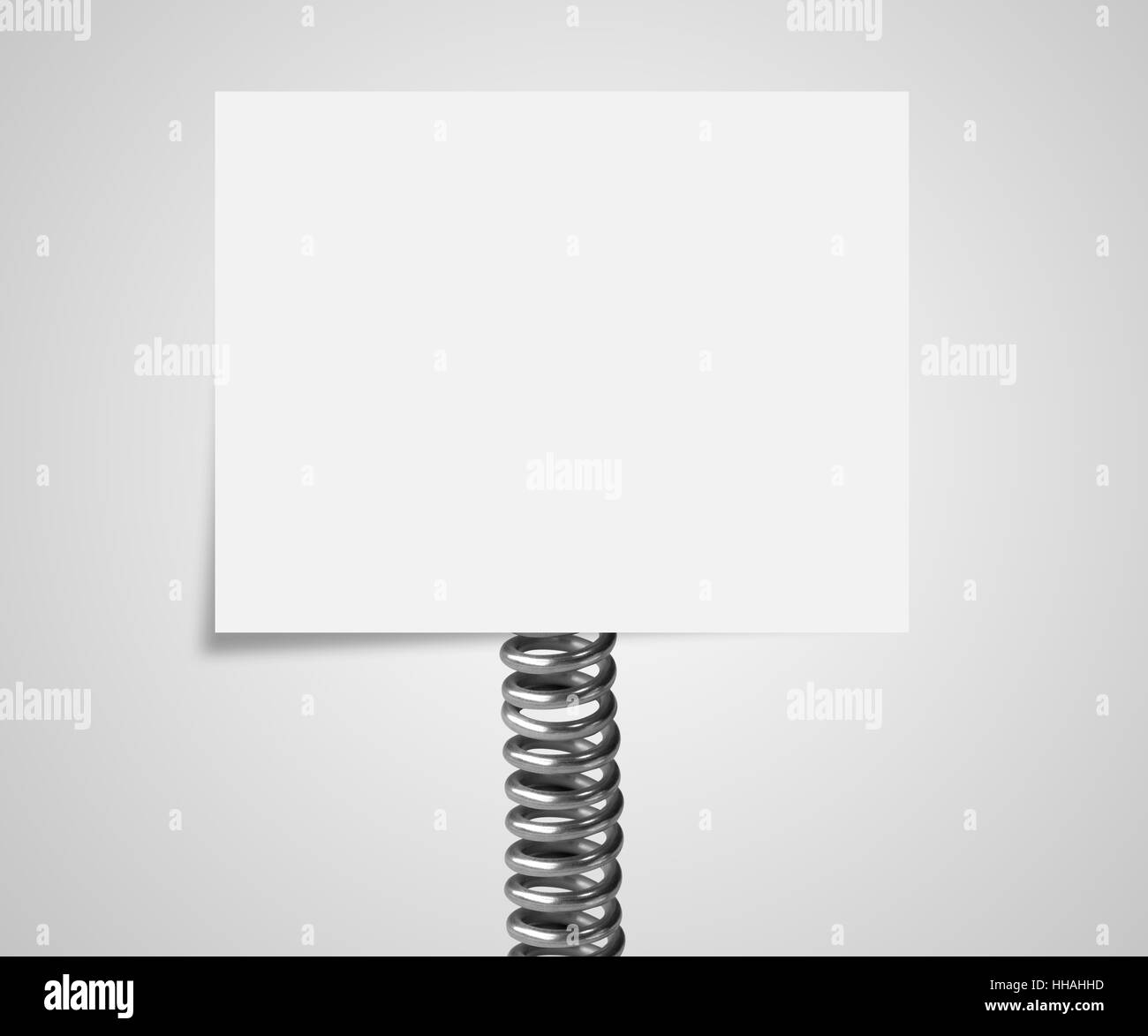 metal spring with note paper Stock Photo - Alamy