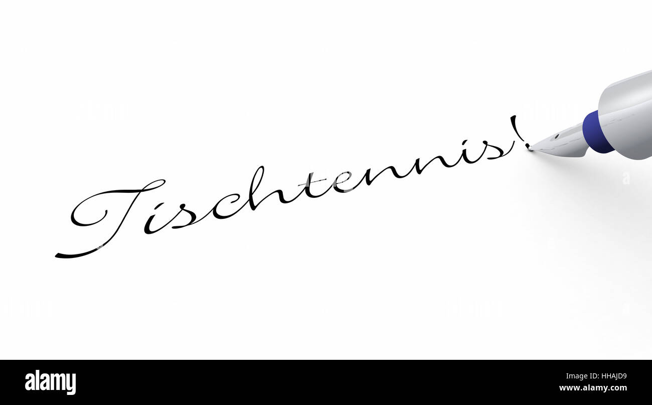 pen concept - table tennis! Stock Photo - Alamy