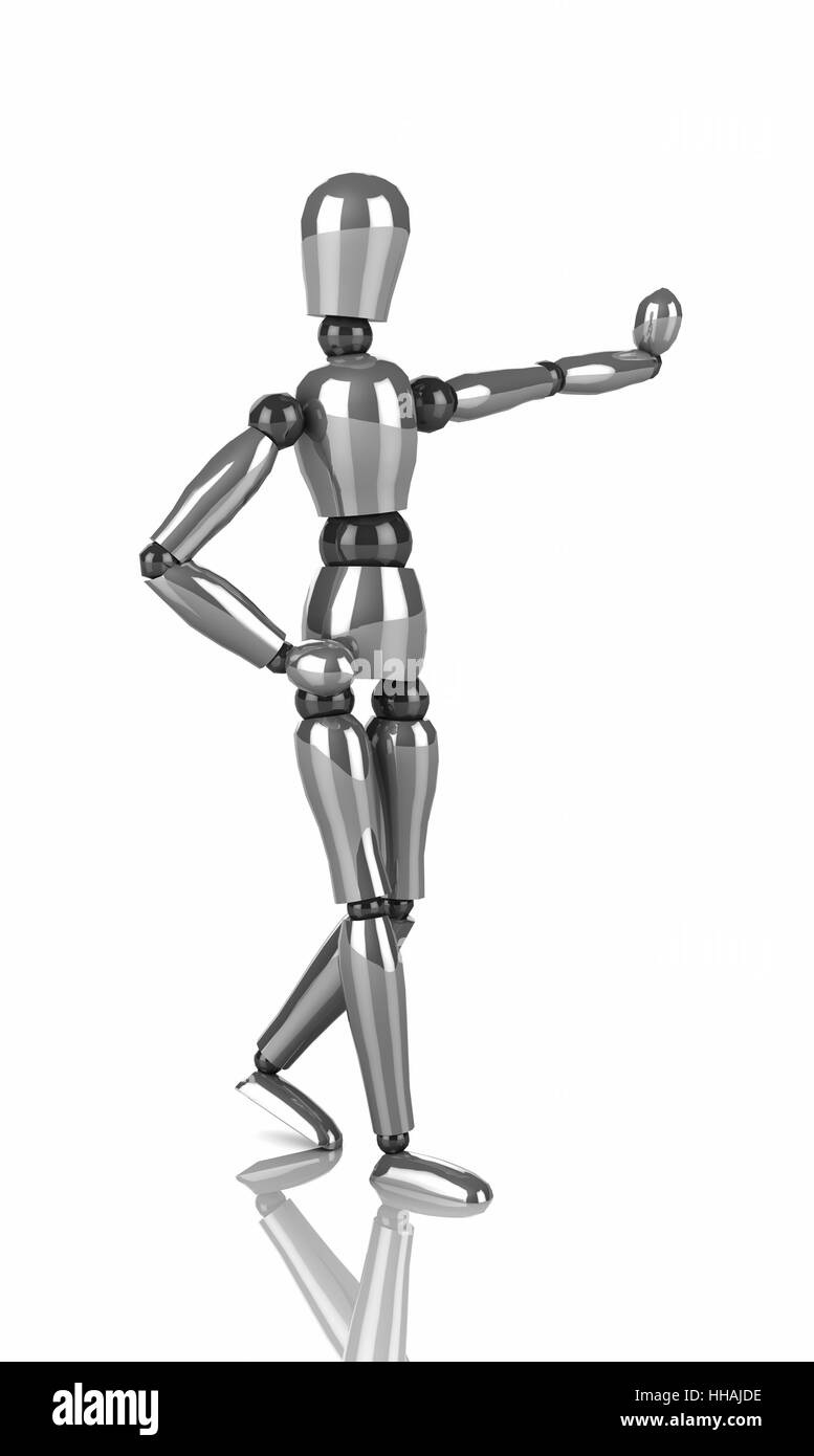 silver mannequin - standing isolated 04 Stock Photo - Alamy