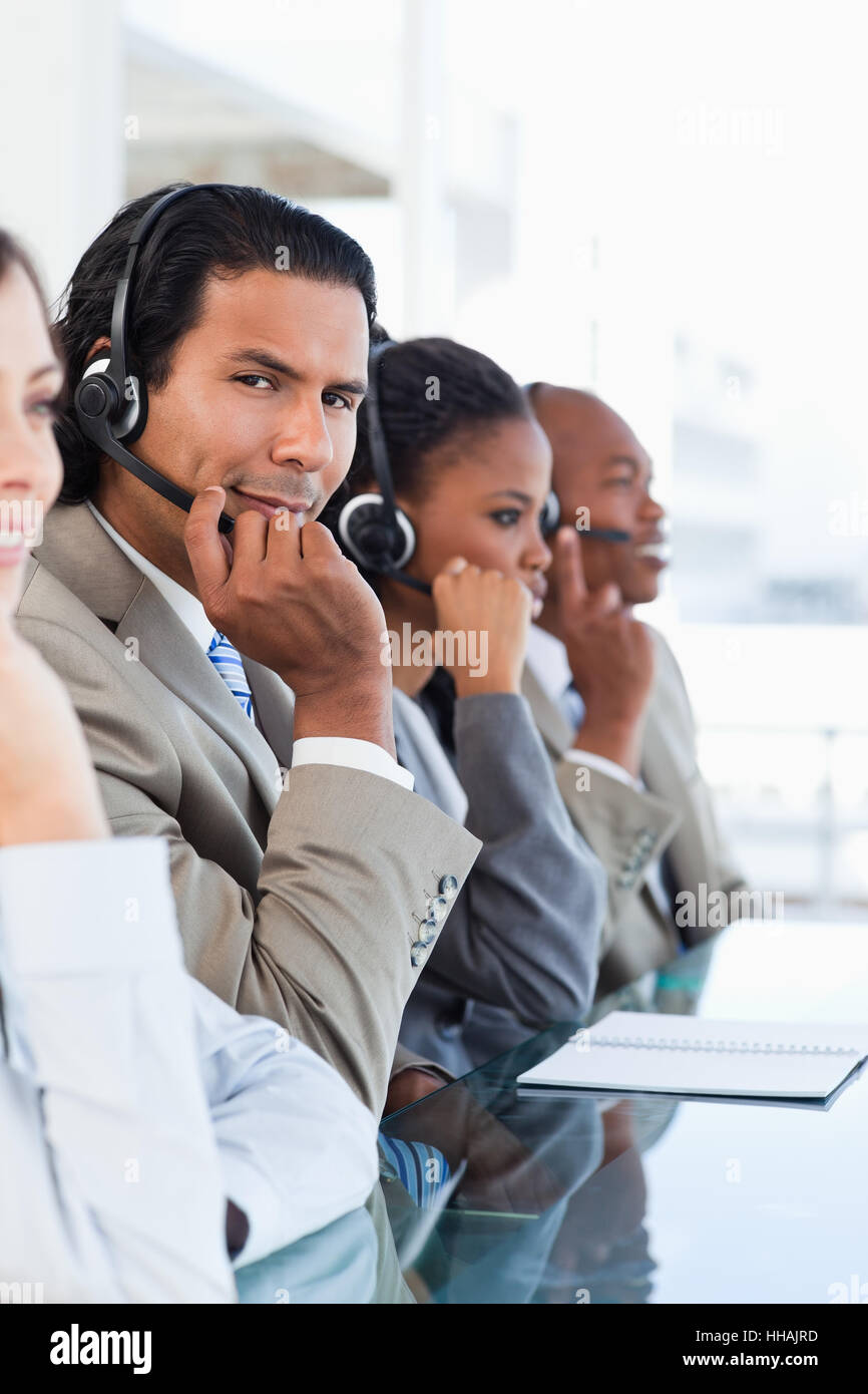 Serious customer service agents hi-res stock photography and images - Alamy