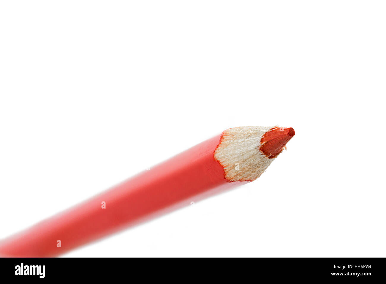 red pencil on white background Stock Photo - Alamy