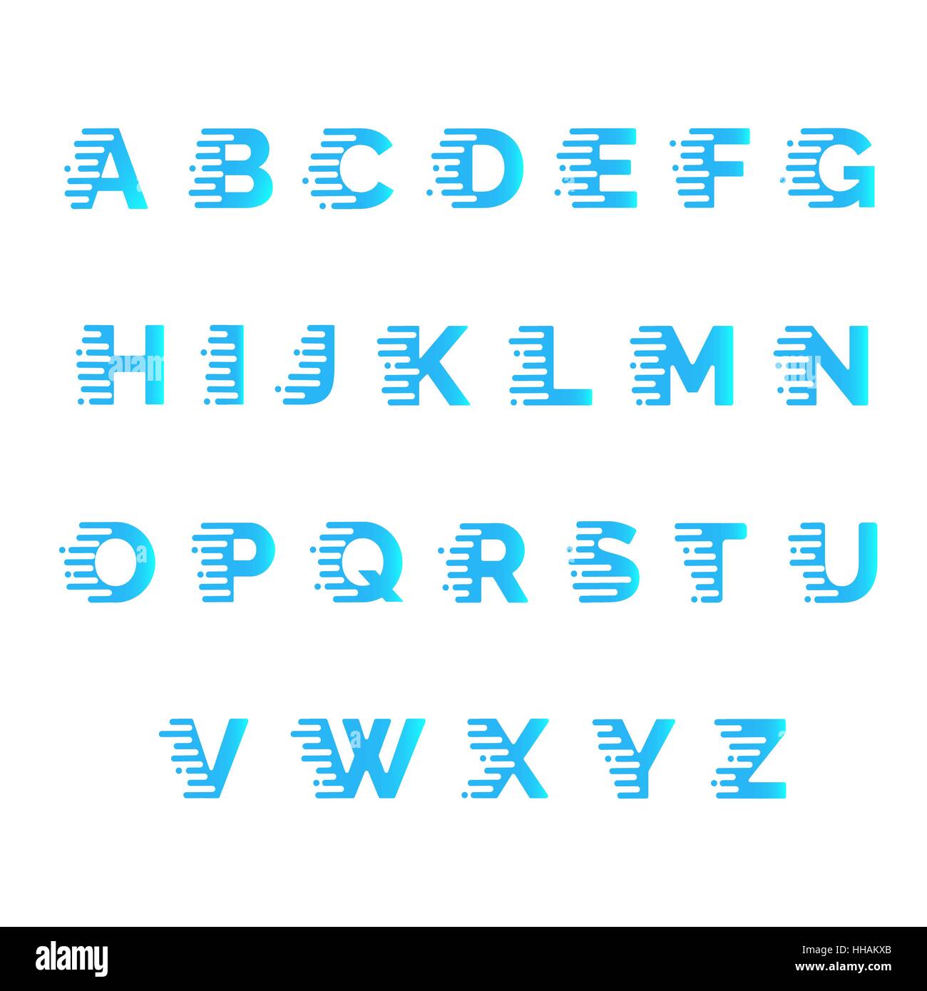 Typographic alphabet in a set . Speed typeface Stock Vector Image & Art ...