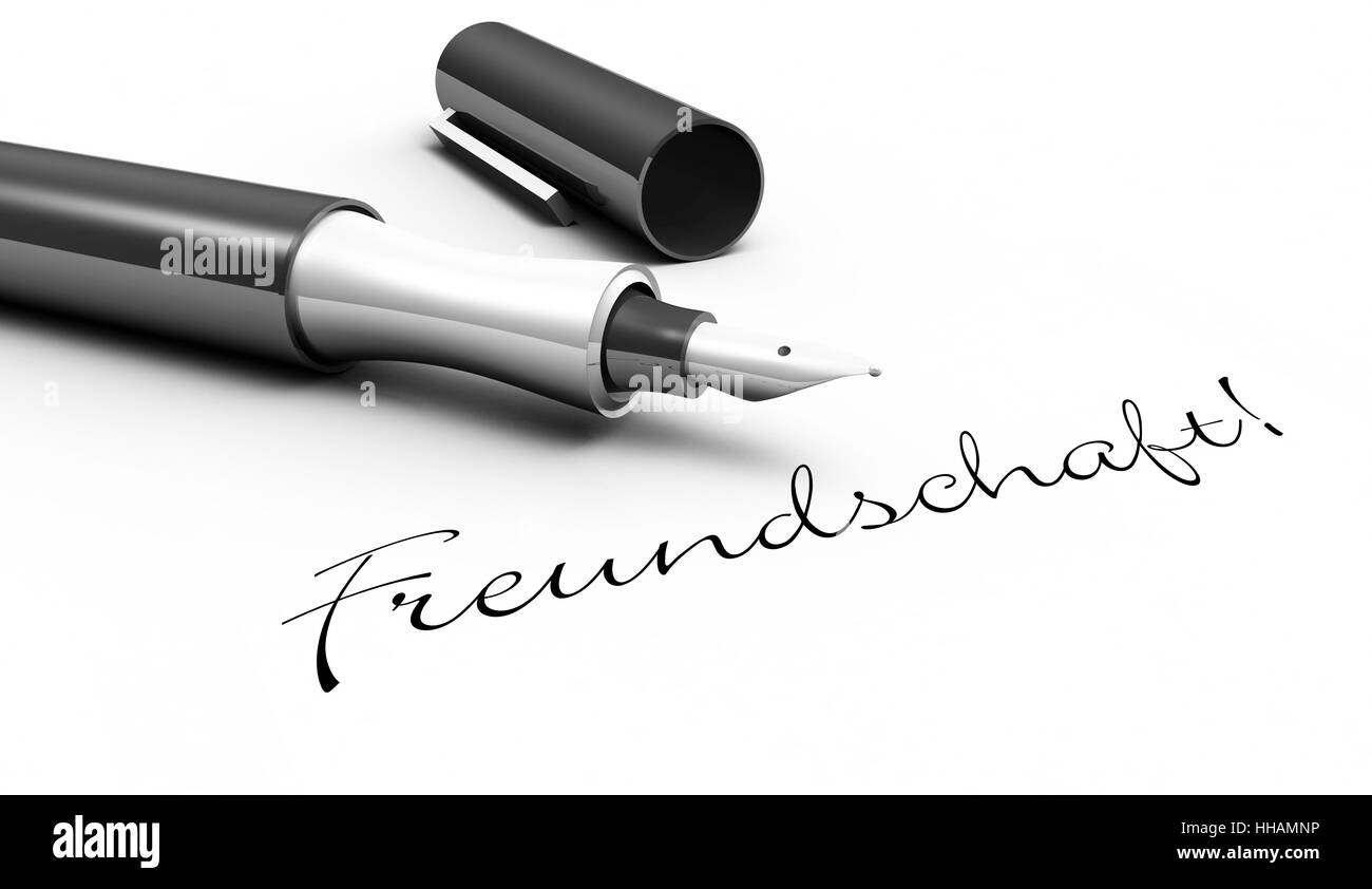 friendship! - pen concept Stock Photo - Alamy
