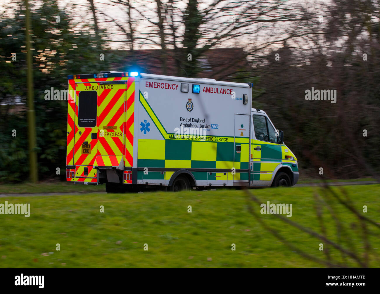 Flashing blue lights ambulance hi-res stock photography and images - Alamy