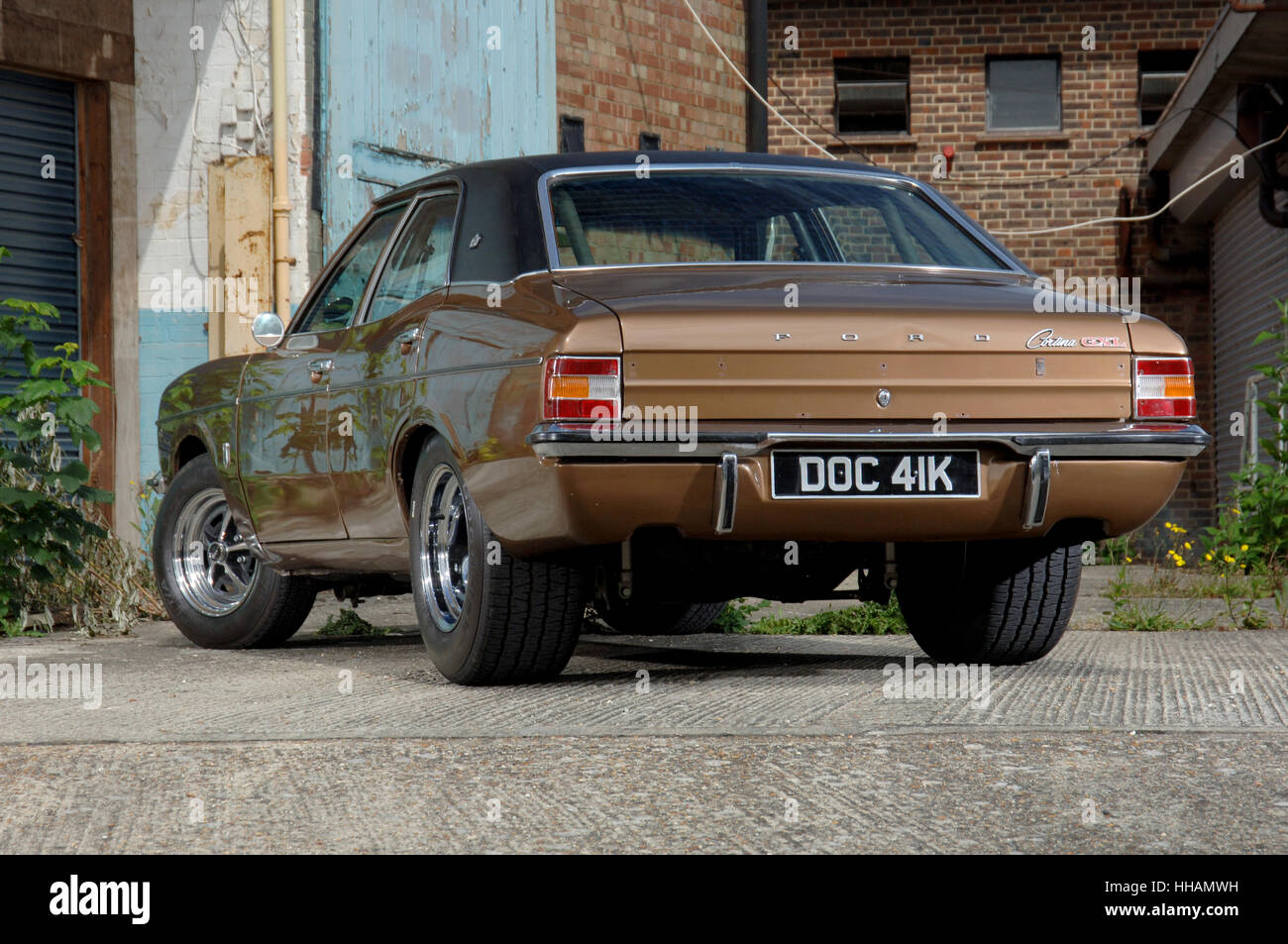 1972 Ford Cortina Mk3, Gasser style hot rod custom car Stock Photo - Alamy