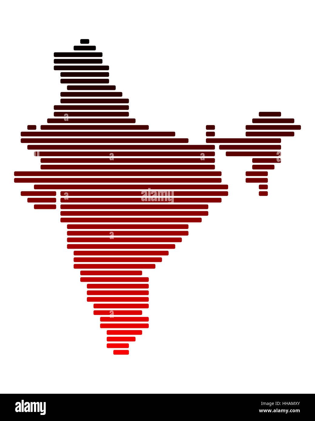 India map red hi-res stock photography and images - Alamy