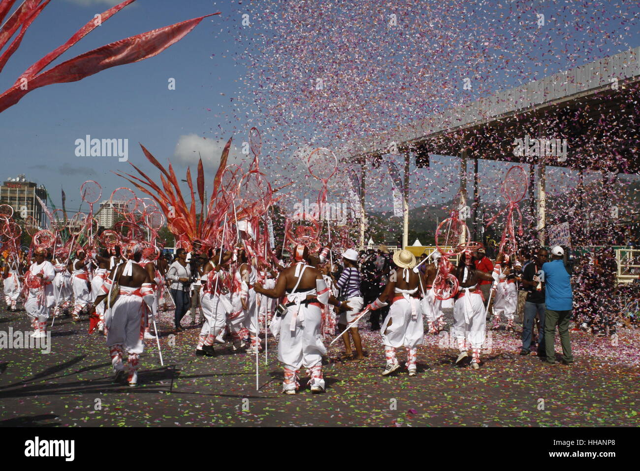 People Dancing Carnival at the queen park Savannah in Trinidad Stock ...