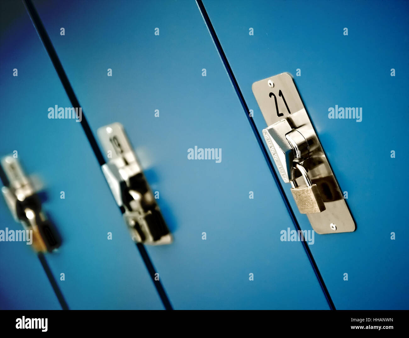 Lock hall blue public door hi-res stock photography and images - Alamy
