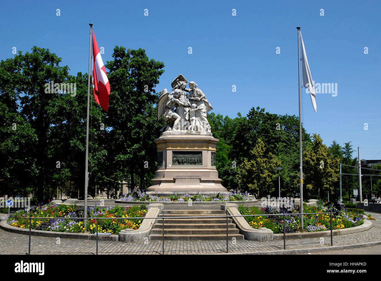 strassburger monument,centralbahnplatz in basel Stock Photo - Alamy