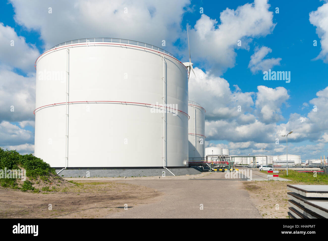 diesel, tank, silo, storage, petrochemical, gasoline, oil, blue, big ...