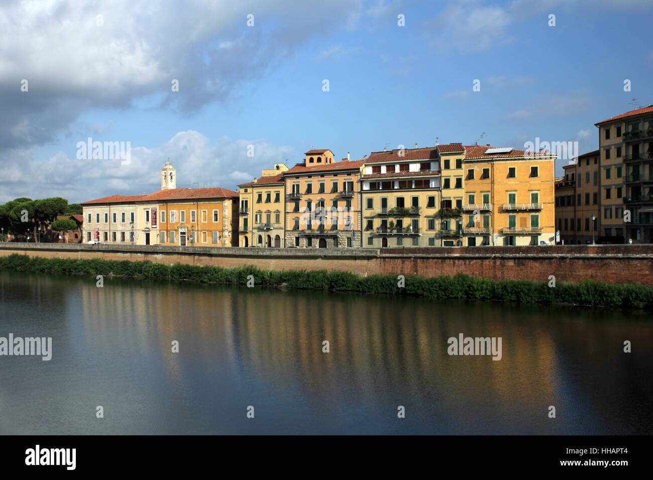 building on the arno and chiesa san vito e ranieri in pisa (tuscany ...